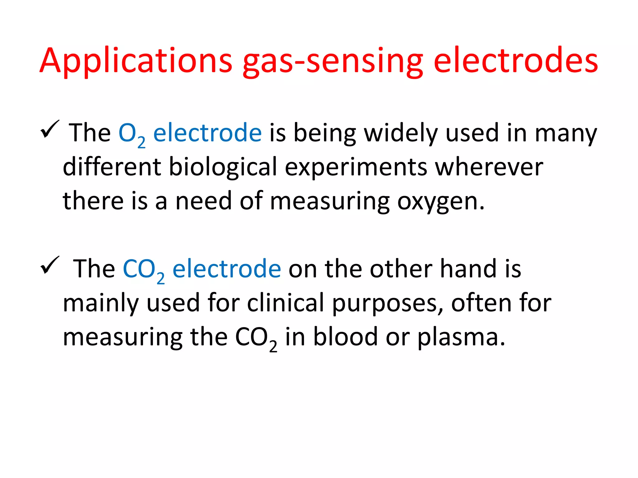 Gas sensing electrodes | PPTX