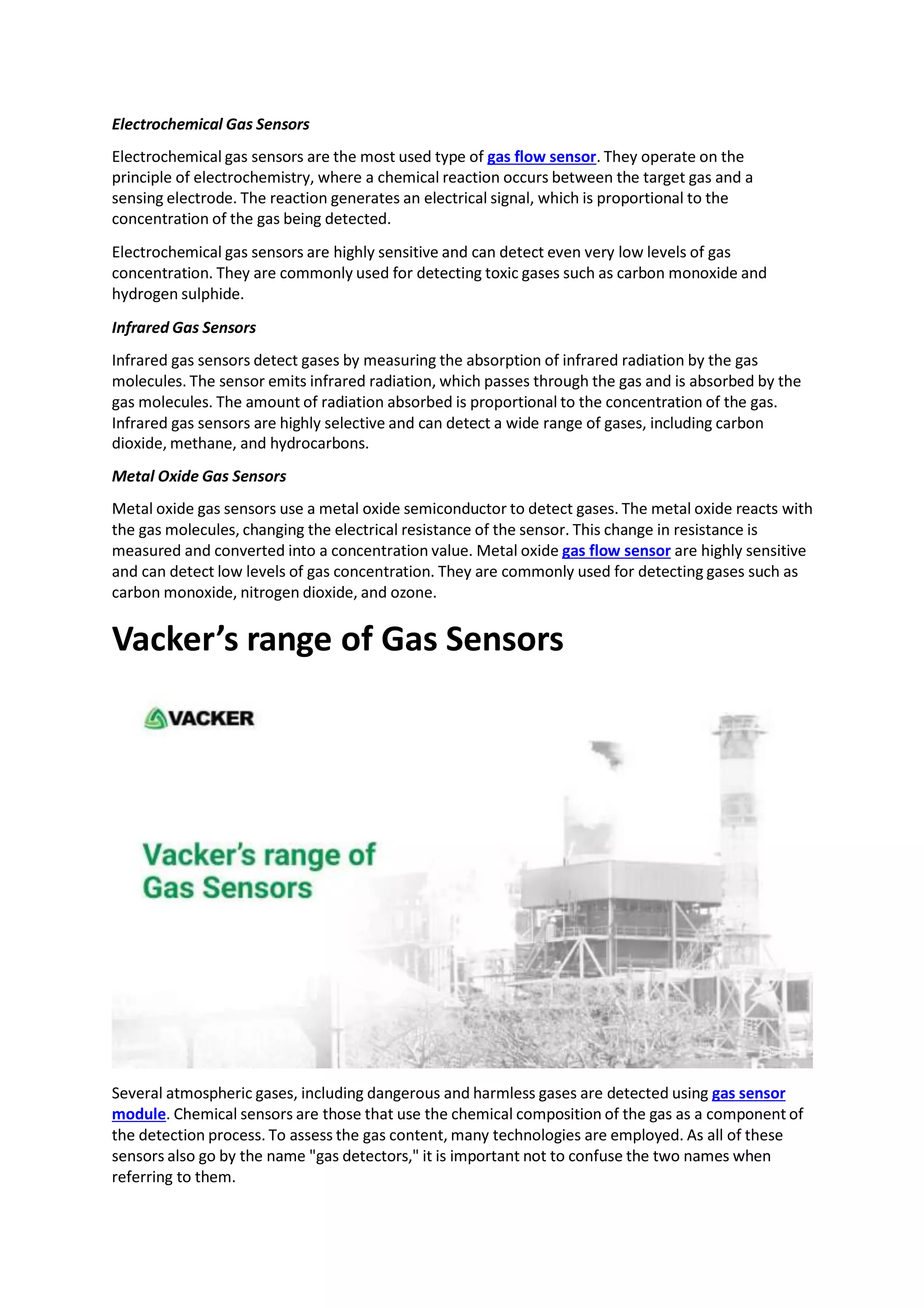 Gas Sensors Types - Detection Of Different Types Of Gases | PPTX