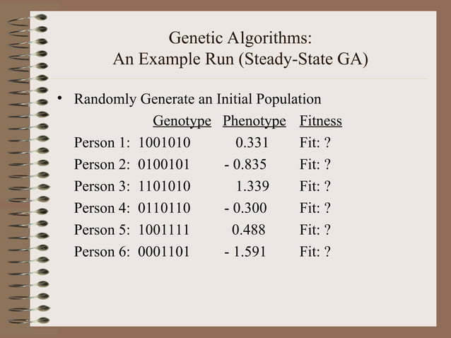 Genetic algorithm (local search problems) | PPT