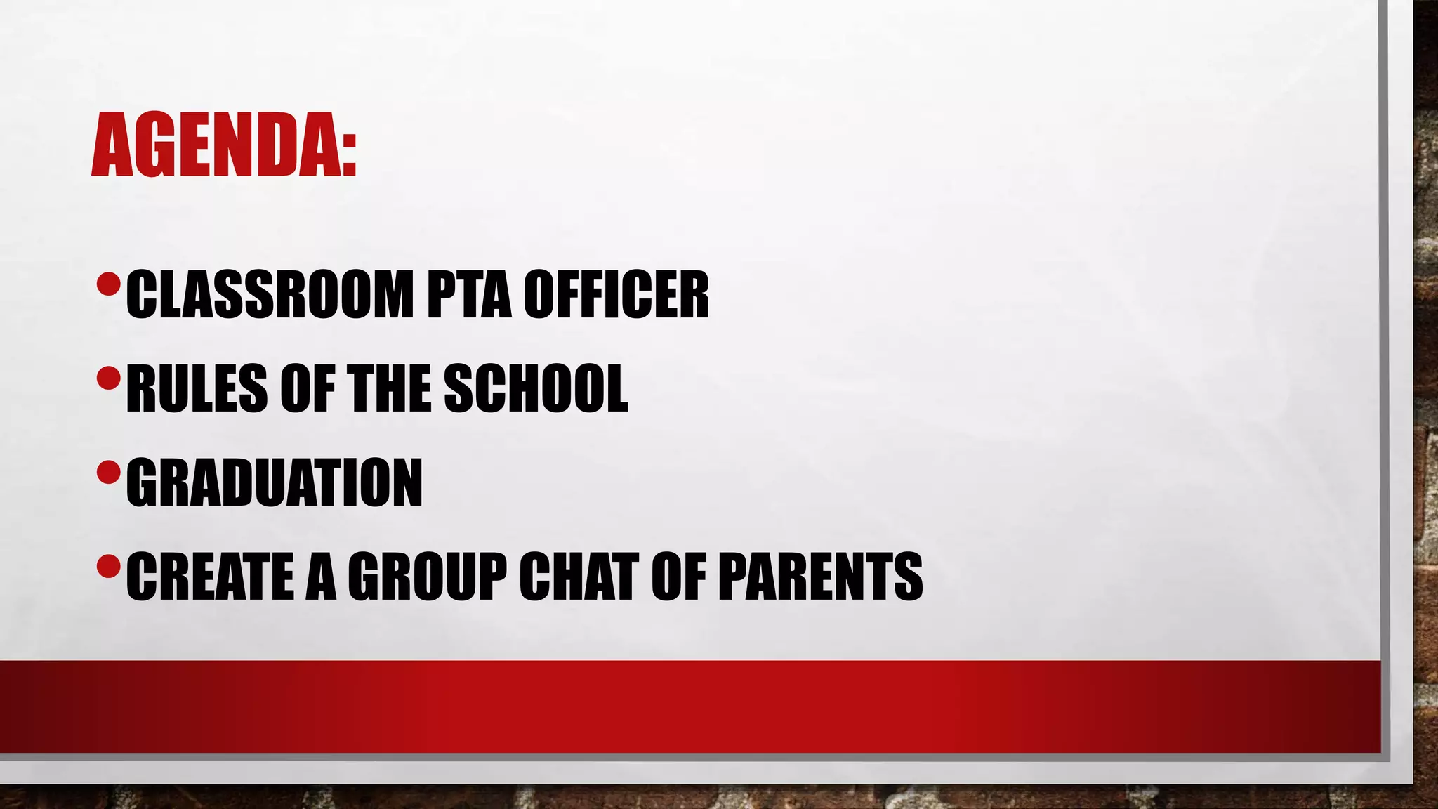example to SHS PTA meeting Agenda | PPTX