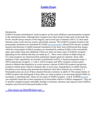Gasba Essay | PDF
