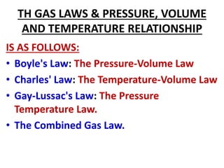 GAS BEHAVIOUR & GAS LAWS | PPTX