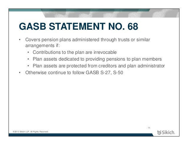GASB Pension Accounting and Financial Reporting Changes