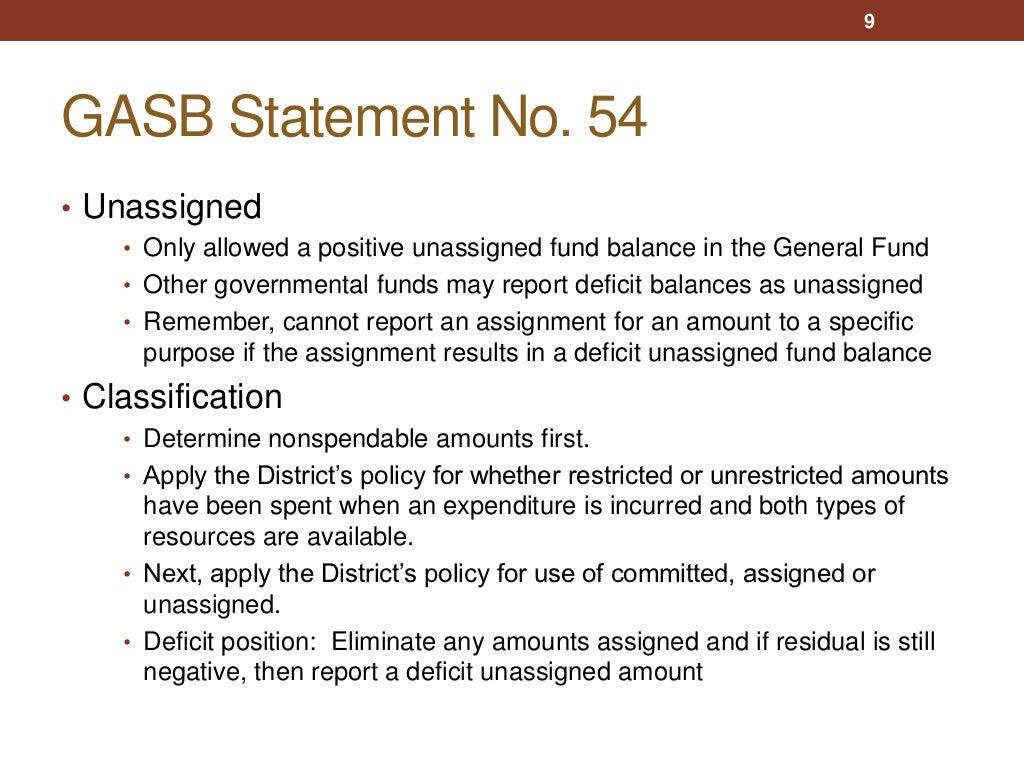 GASB Statement no. 54