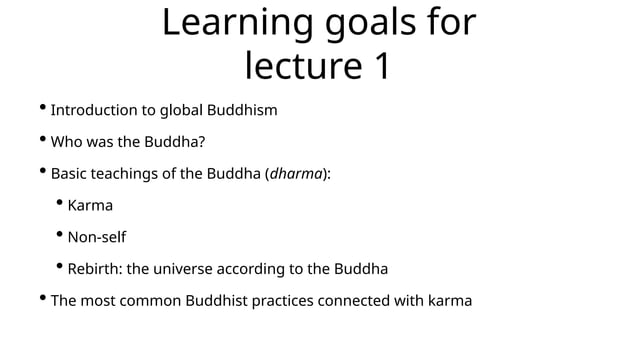 GASC33 lecture 1global buddhism 1 part 1 | PPT