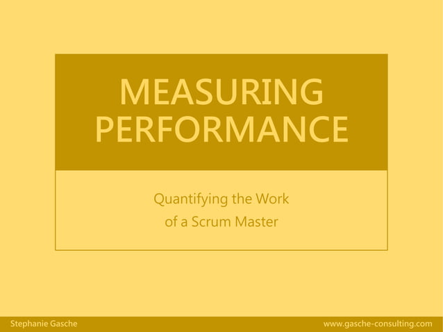 Measuring the Performance of a Scrum Master | PPT