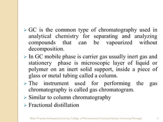 Chromatography-Gas chromatography-Principle | PDF