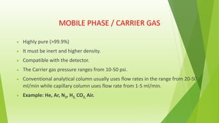 GAS CHROMATOGRAPHY in pharmaceutical product development | PPTX