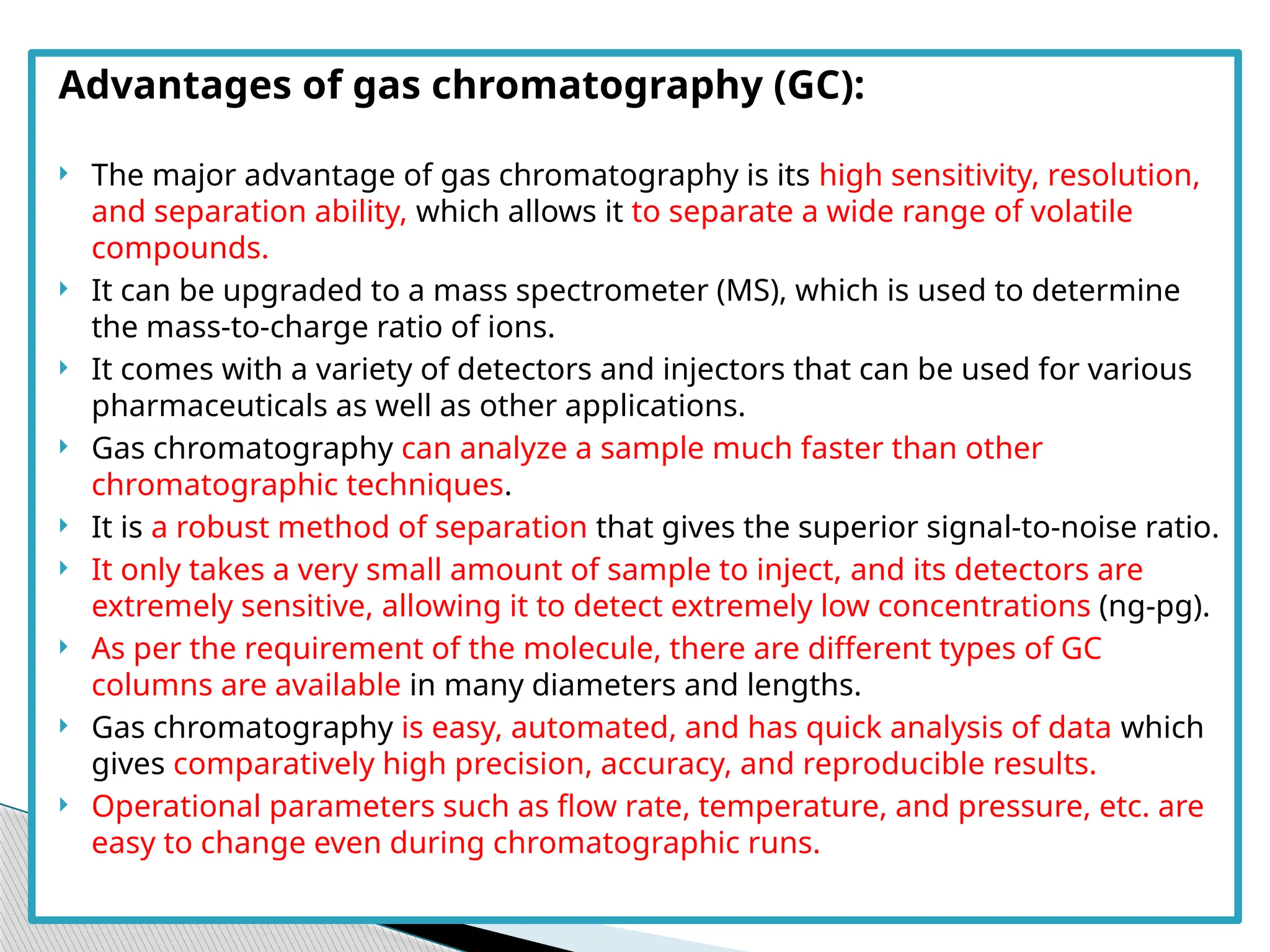 gas chromatography (Gas Solid chromatography and gas Liquid ...