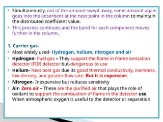 gas chromatography (Gas Solid chromatography and gas Liquid ...