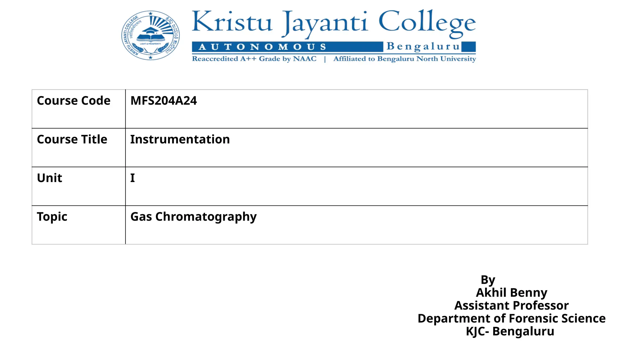 gas chromatography in forensic science -kjc | PPTX