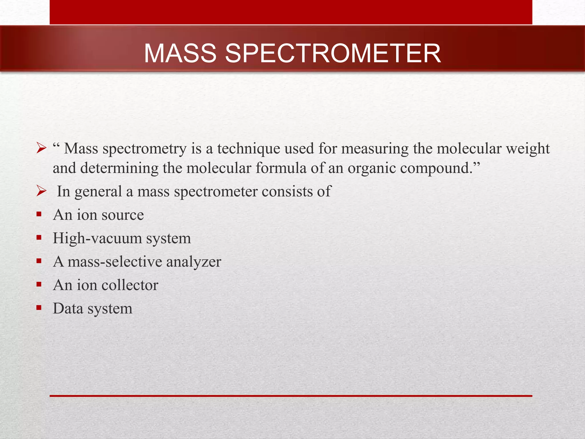 Gas chromatography mass spectrometry (GC-MS) | PPTX