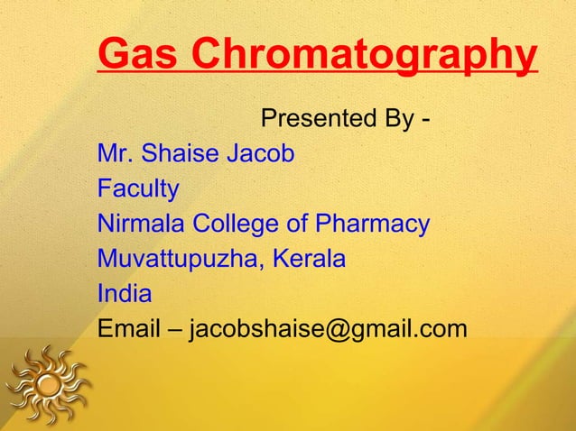 Gas chromatography . ppt | PPT | Chemistry | Science