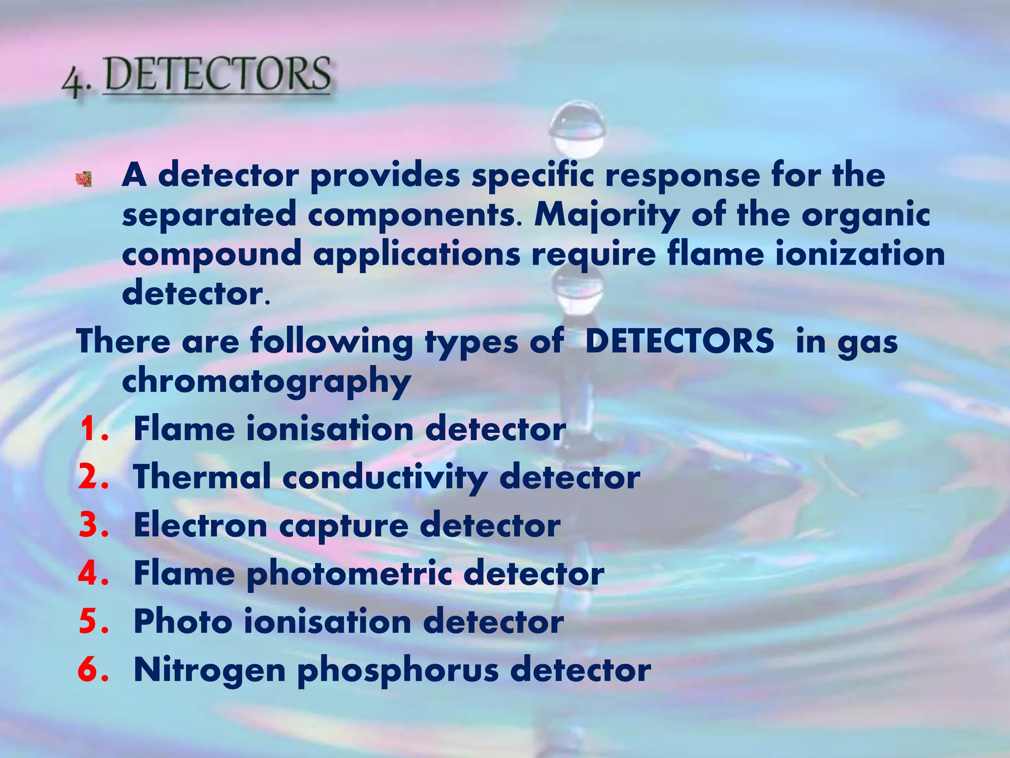 Gas chromatography detectors | PPTX