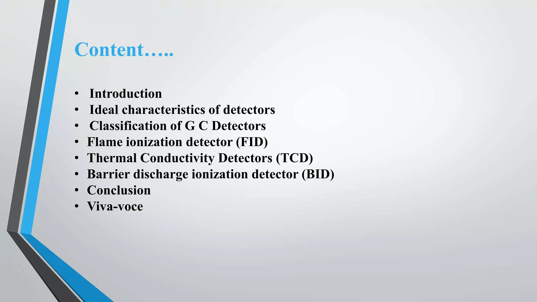 Gas chromatography detectors | PPTX