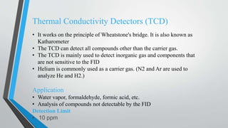 Gas chromatography detectors | PPTX