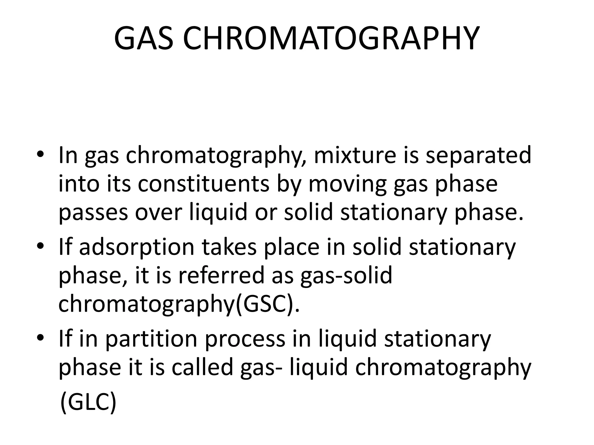 Gas chromatography (gc) | PPT