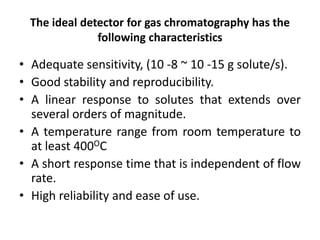 Gas chromatography lecture | PPTX