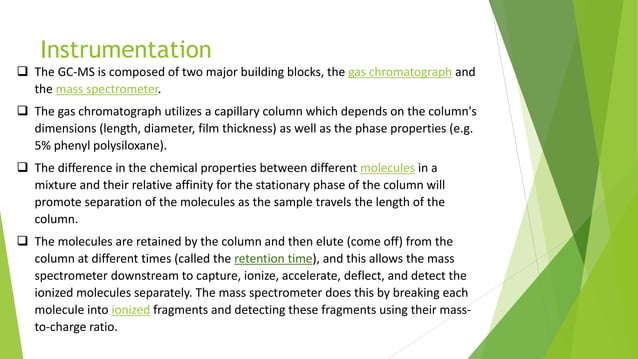Gas chromatography-Mass spectrometry (GC-MS) | PPTX | Chemistry | Science