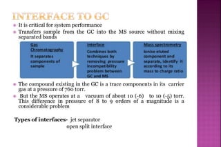 Gas chromatography mass spectrometry ppt | PPTX | Chemistry | Science
