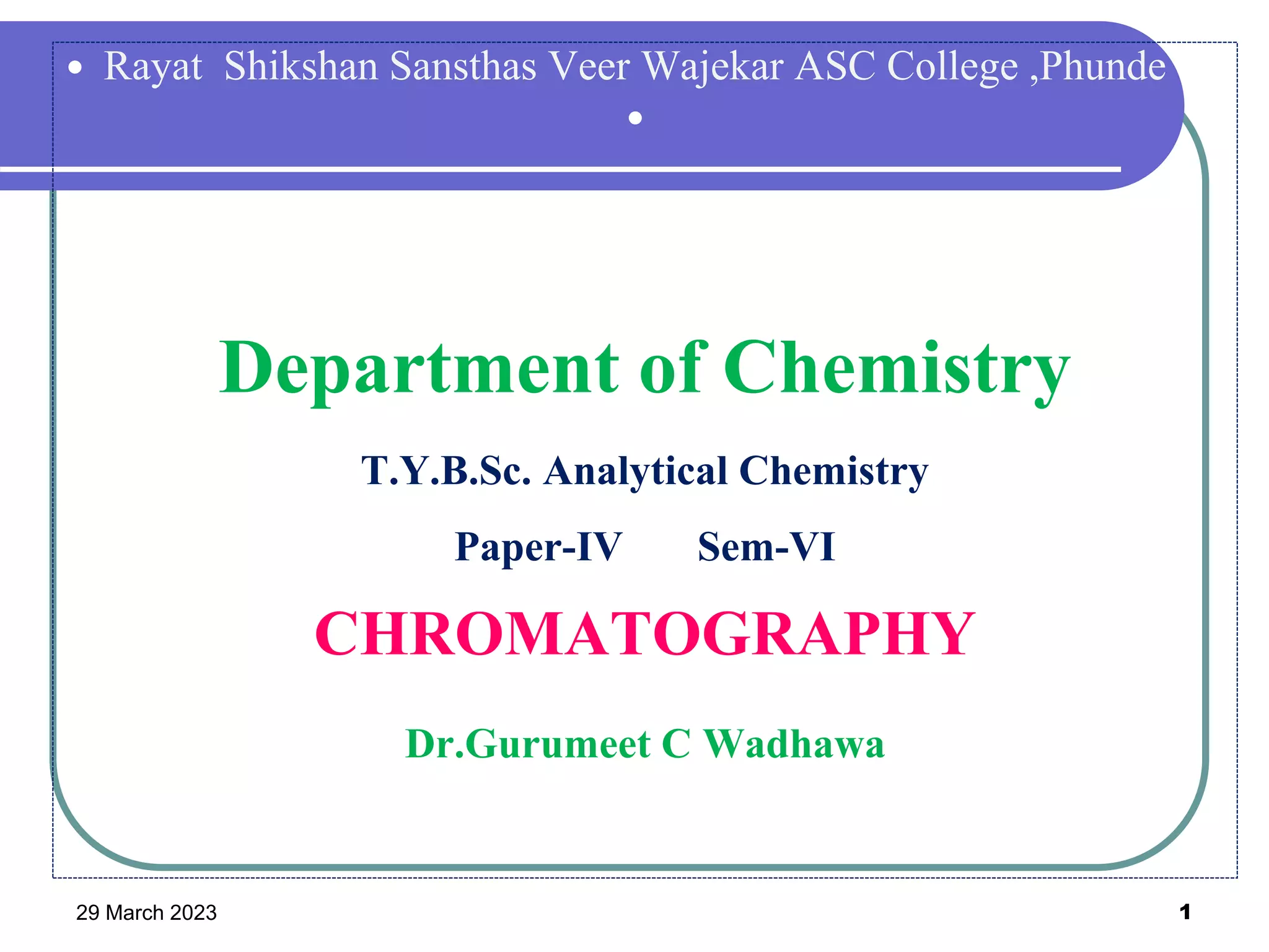 Gas Chromatography Ppt Gcw Pptx