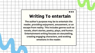 POWERPOINT PRESENTATION ABOUT Author's purpose | PPTX