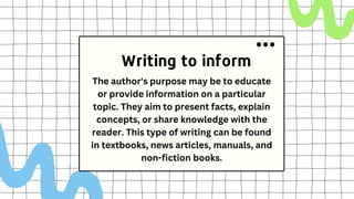 POWERPOINT PRESENTATION ABOUT Author's purpose | PPTX