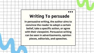 POWERPOINT PRESENTATION ABOUT Author's purpose | PPT