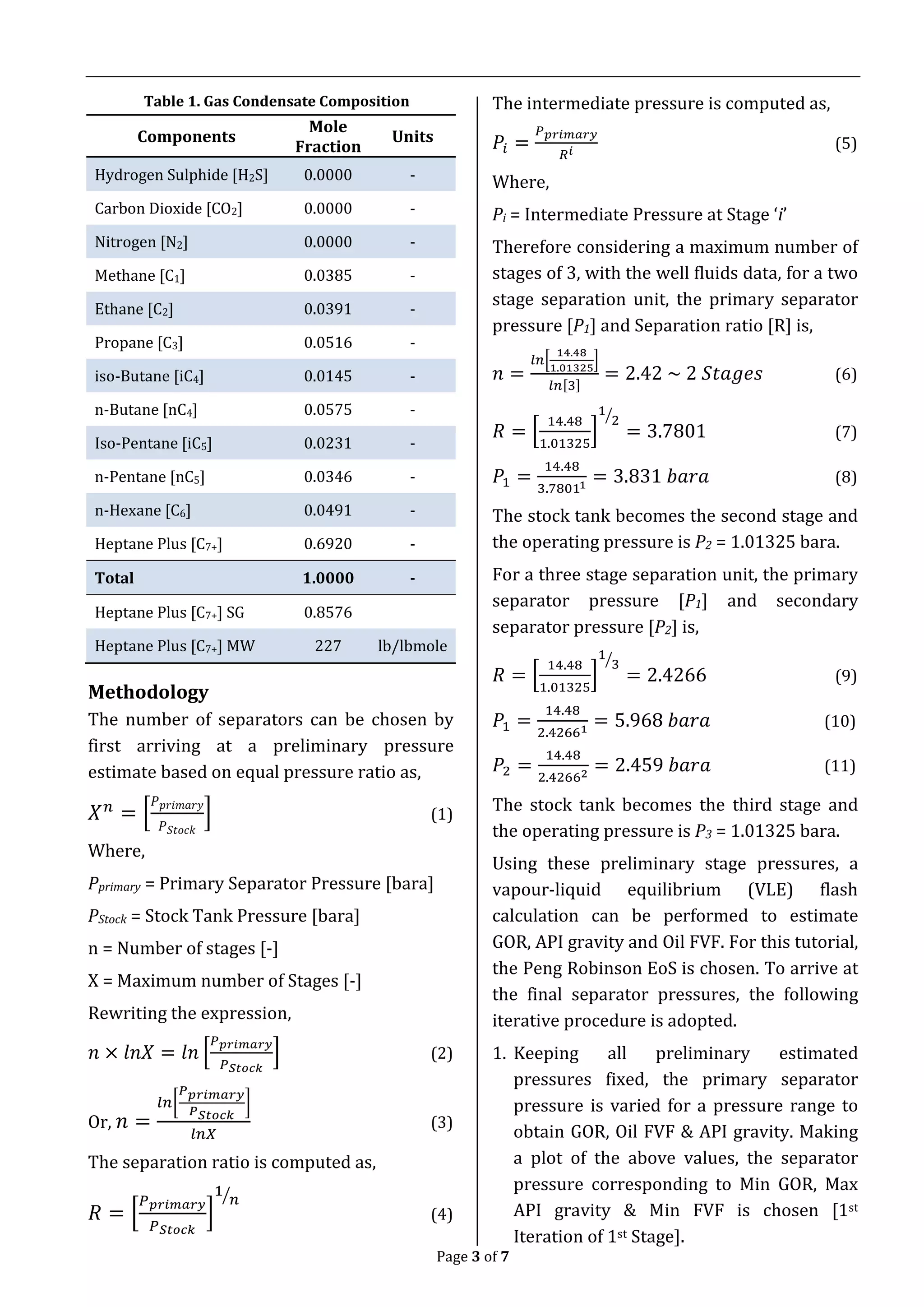 Gas Condensate Separation Stages – Design & Optimization | PDF