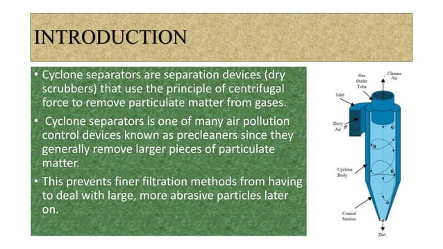 Gas cyclone separator | PPTX | Physics | Science