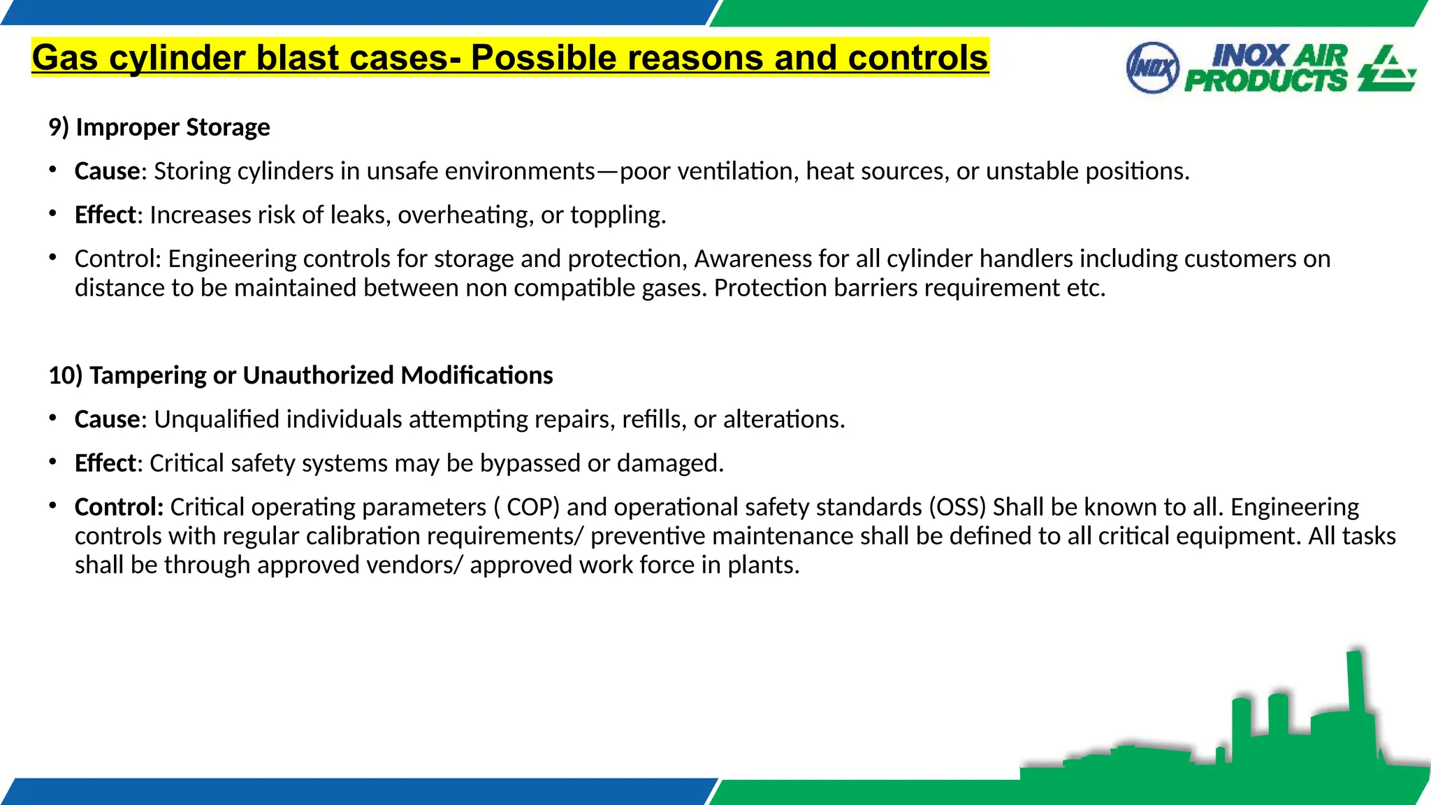 Gas cylinder blast controls for safety purpose. | PPTX