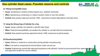 Gas cylinder blast controls for safety purpose. | PPTX