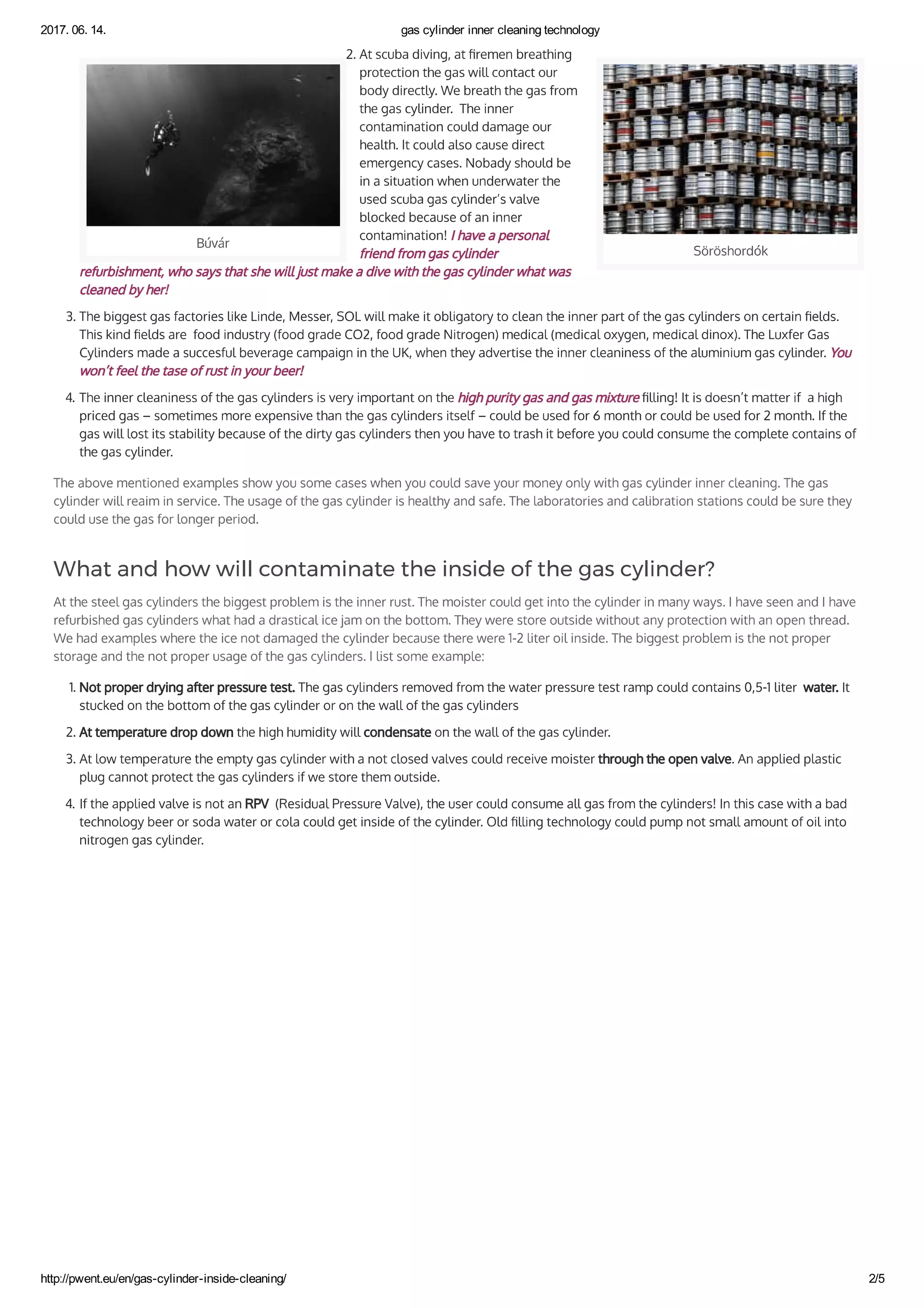 Gas cylinder inner cleaning technology | PDF