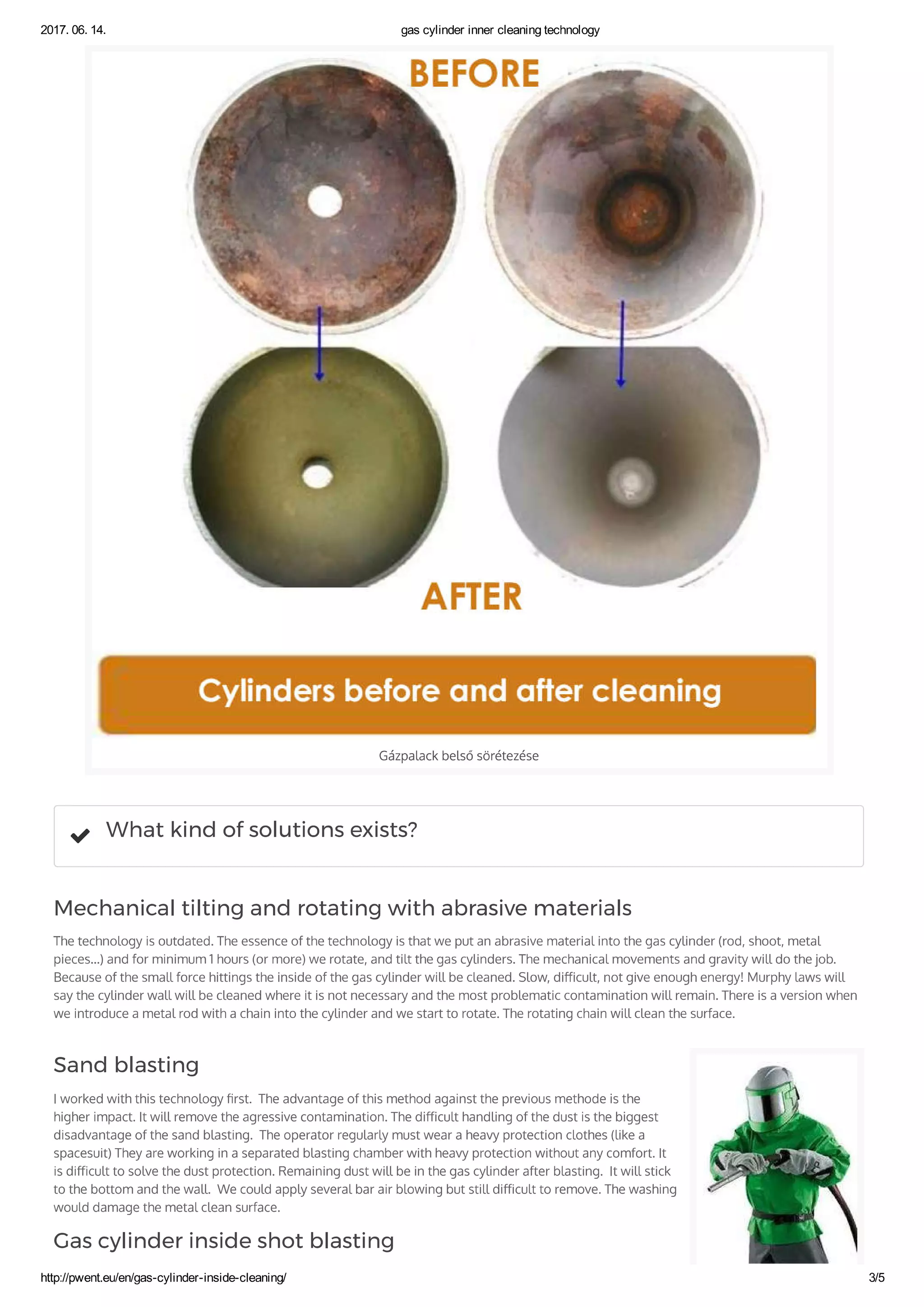 Gas cylinder inner cleaning technology | PDF