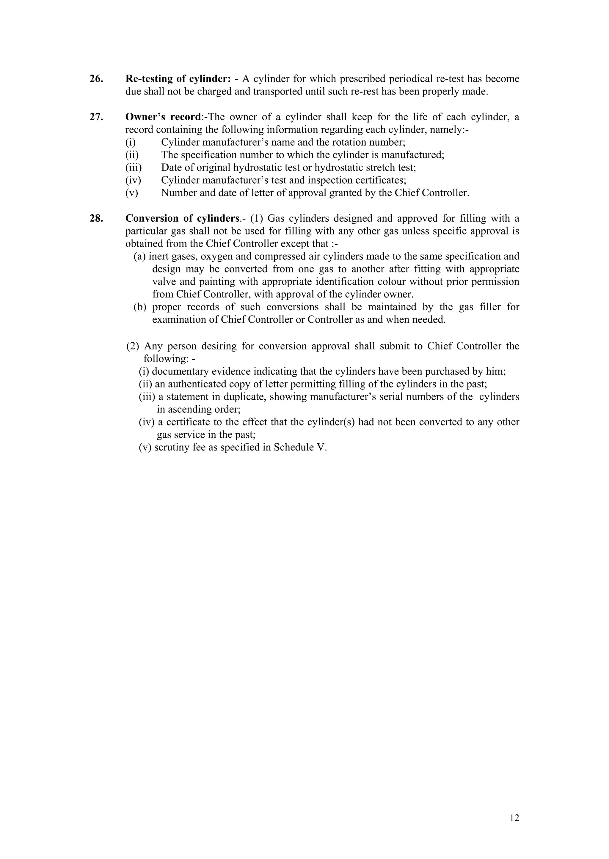 Gas cylinder rule_2004 | PDF