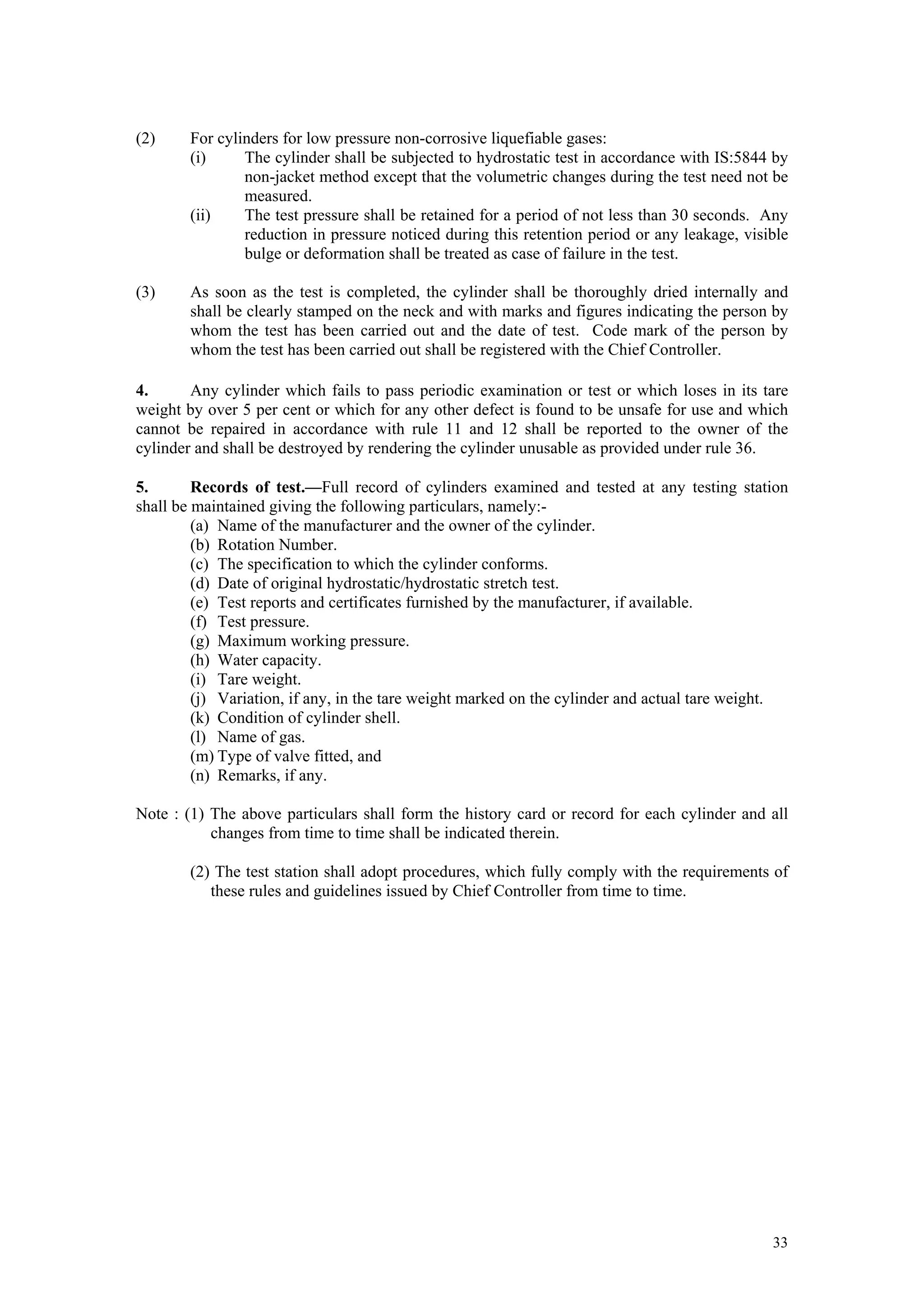 Gas cylinder rule_2004 | PDF