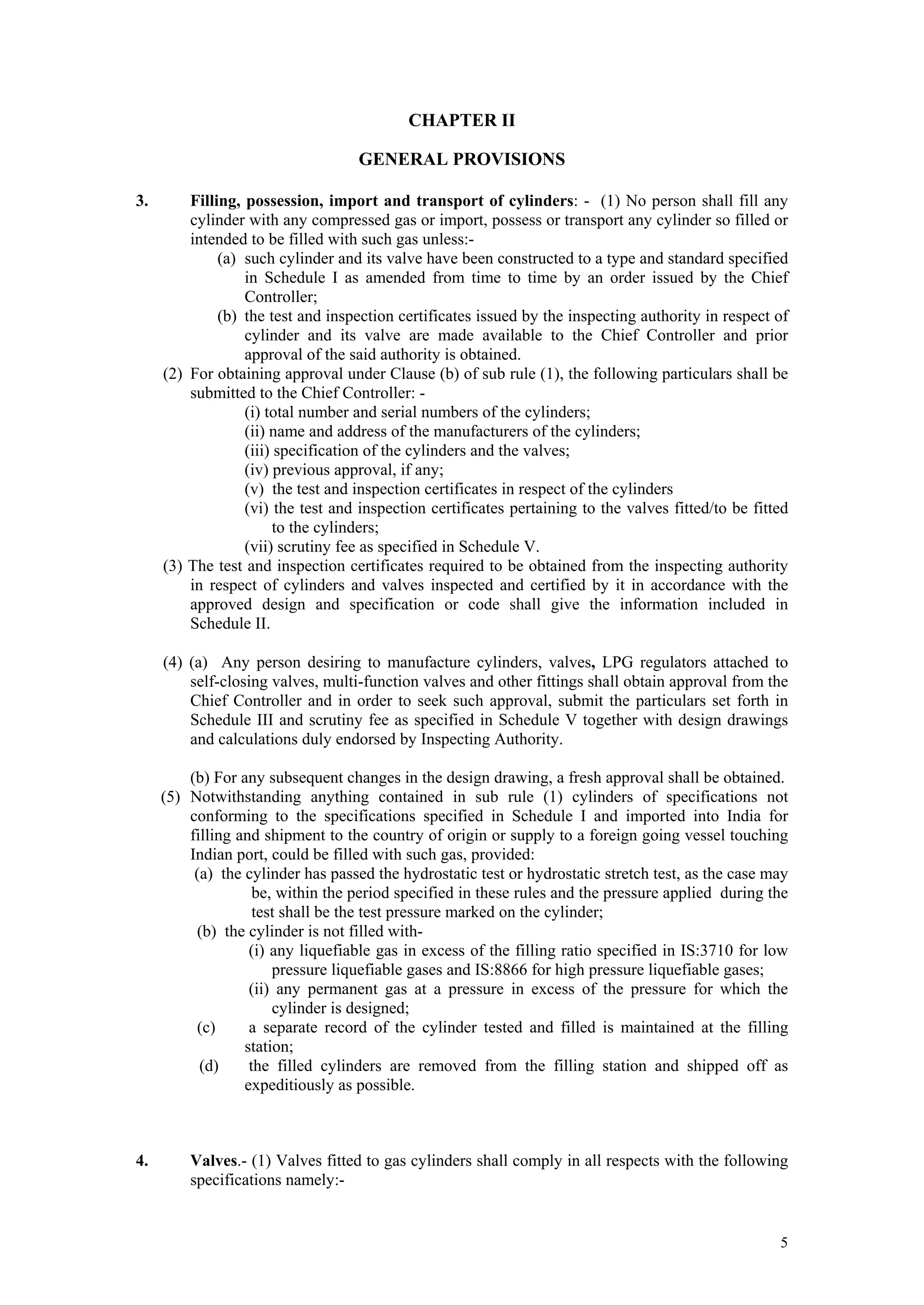 Gas cylinder rule_2004 | PDF