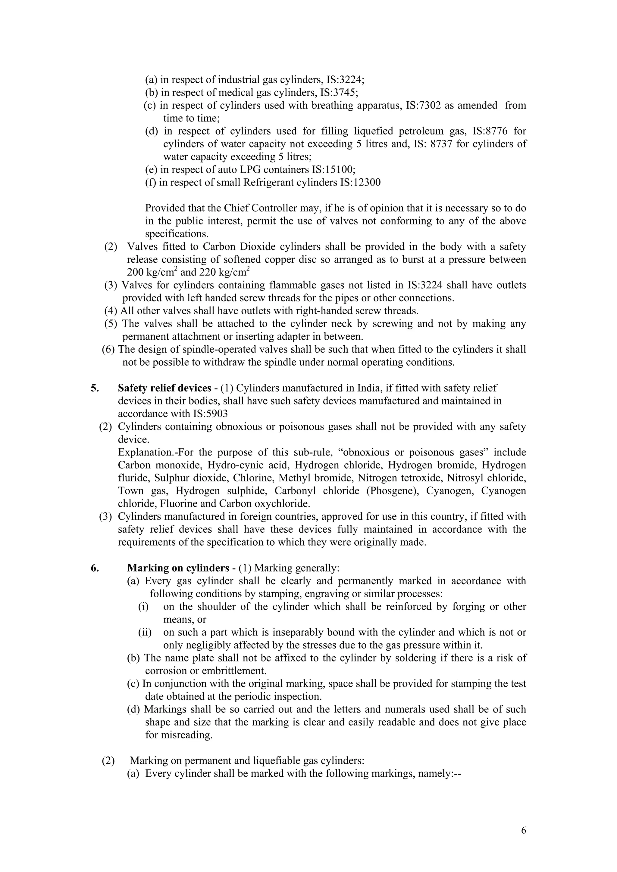 Gas cylinder rule_2004 | PDF