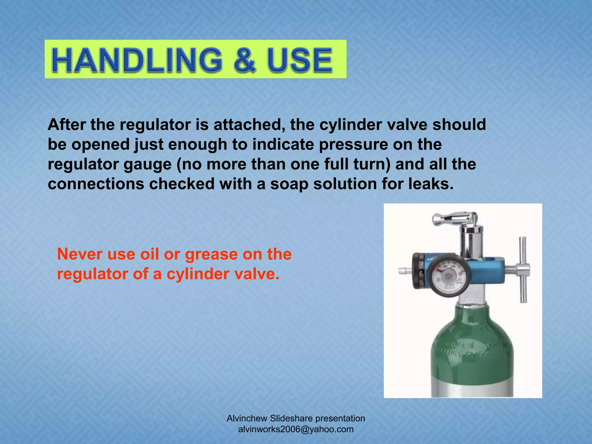 Gas cylinder safety | PPTX