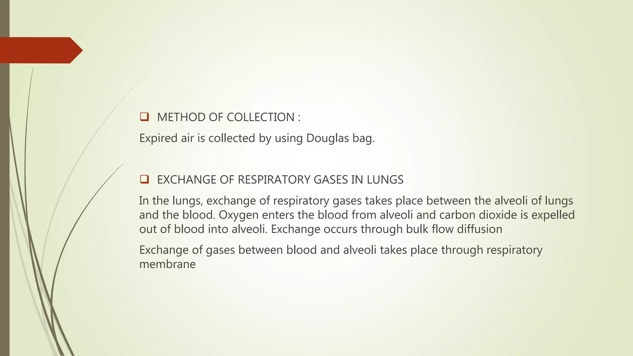 Gas diffusion in lung | PPTX
