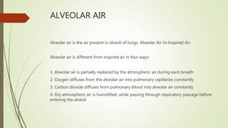 Gas diffusion in lung | PPTX