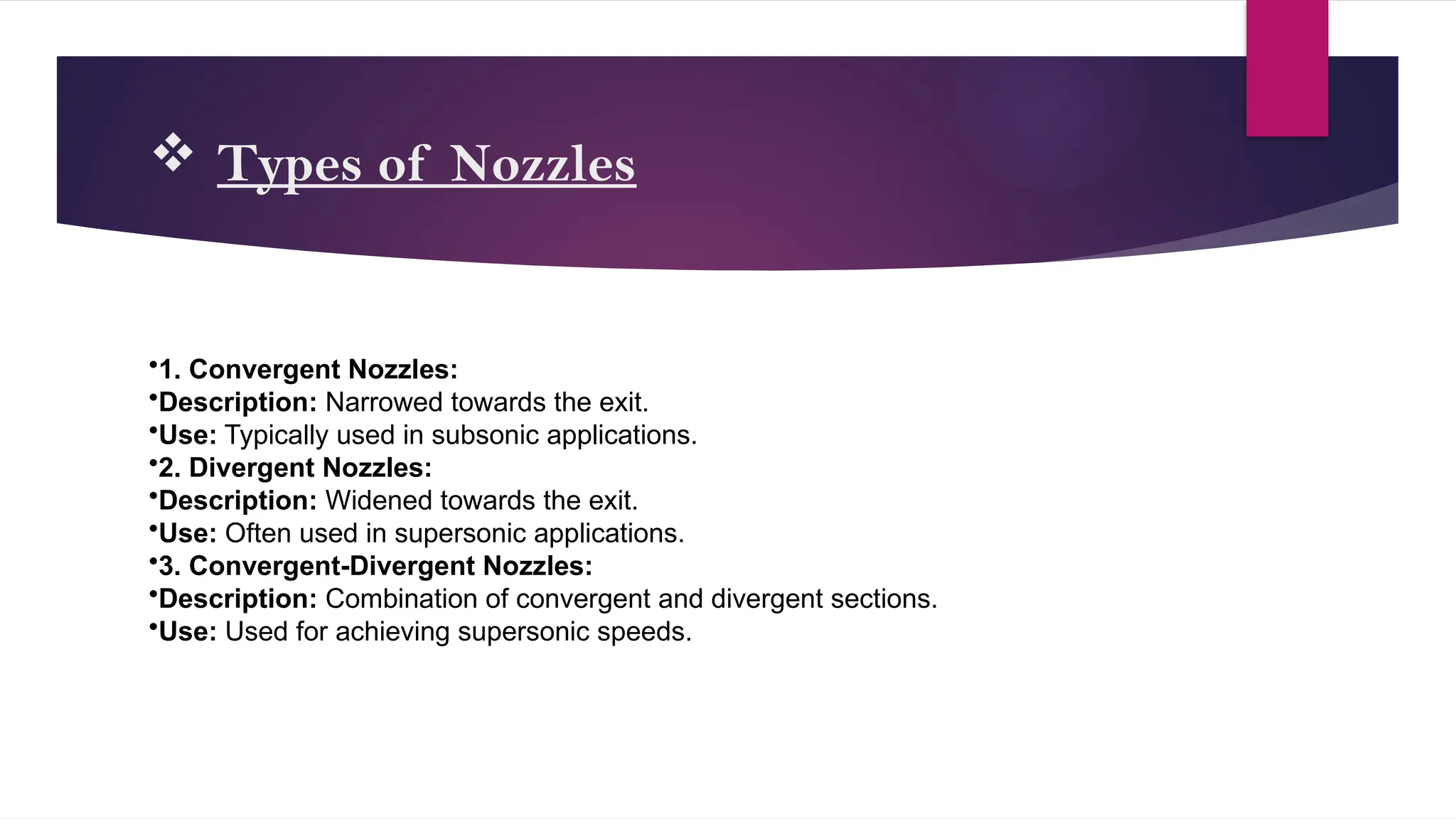 Nozzle gas dynamics , classification of nozzel .pptx