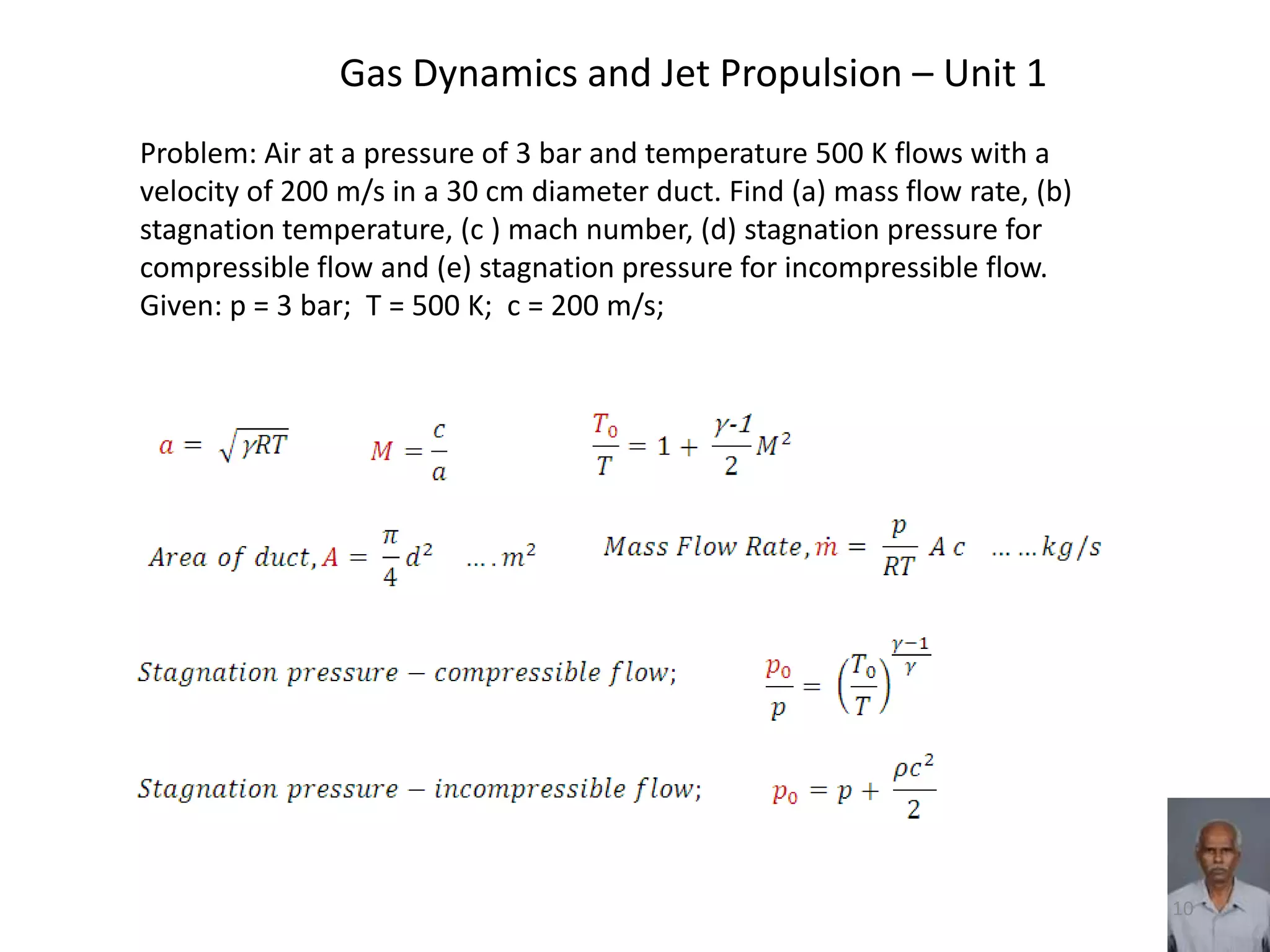 Gas dynamics and jet propulsion – presentationof problemsanswers | PPTX