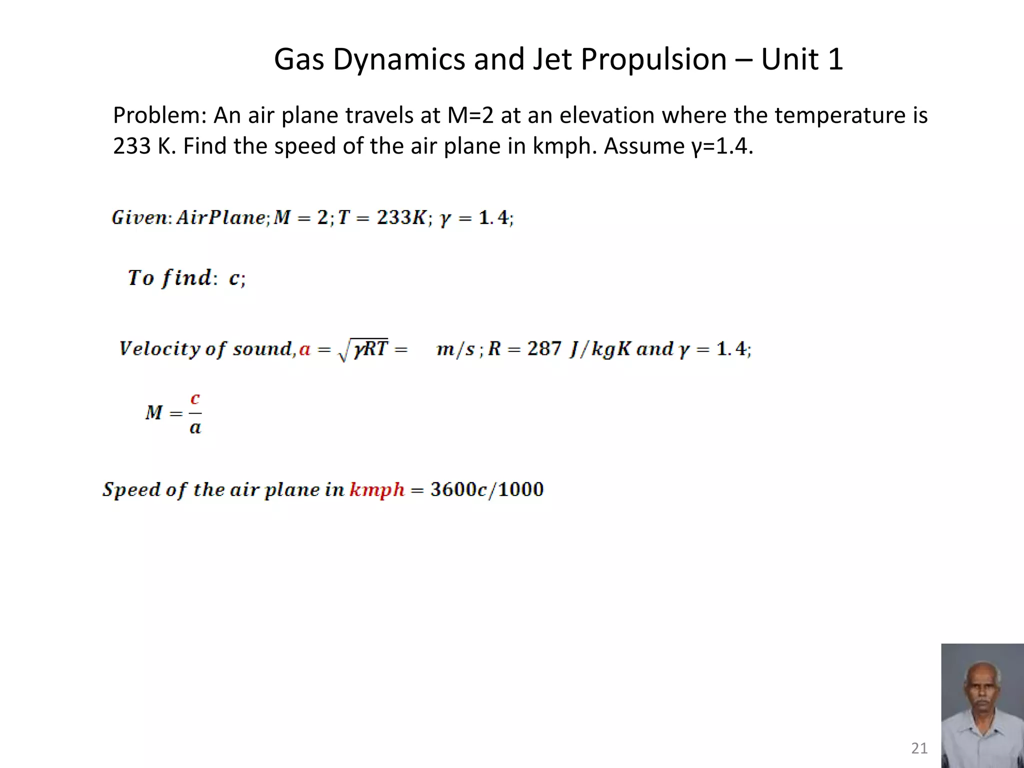 Gas dynamics and jet propulsion – presentationof problemsanswers | PPTX