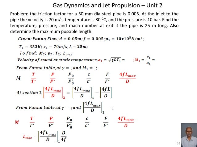 Gas dynamics and jet propulsion – presentationof problemsanswers | PPTX | Physics | Science