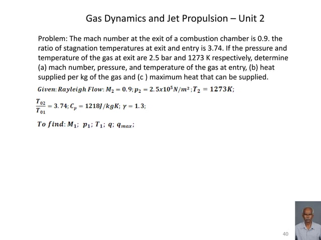 Gas dynamics and jet propulsion – presentationof problemsanswers | PPTX | Physics | Science