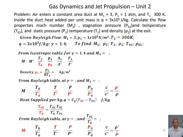 Gas dynamics and jet propulsion – presentationof problemsanswers | PPTX | Physics | Science