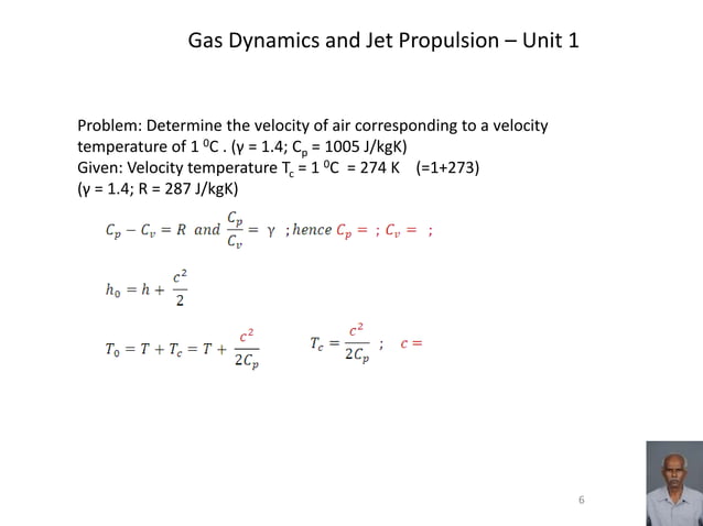 Gas dynamics and jet propulsion – presentationof problemsanswers | PPTX | Physics | Science