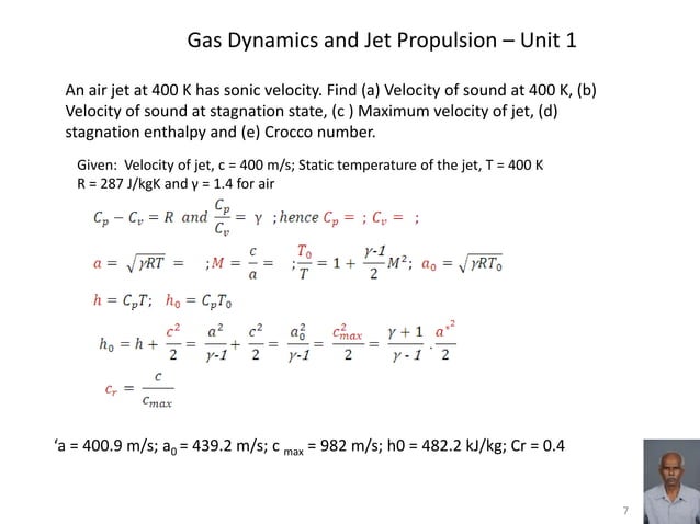 Gas dynamics and jet propulsion – presentationof problemsanswers | PPTX | Physics | Science