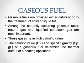 Gaseous fuels | PPTX